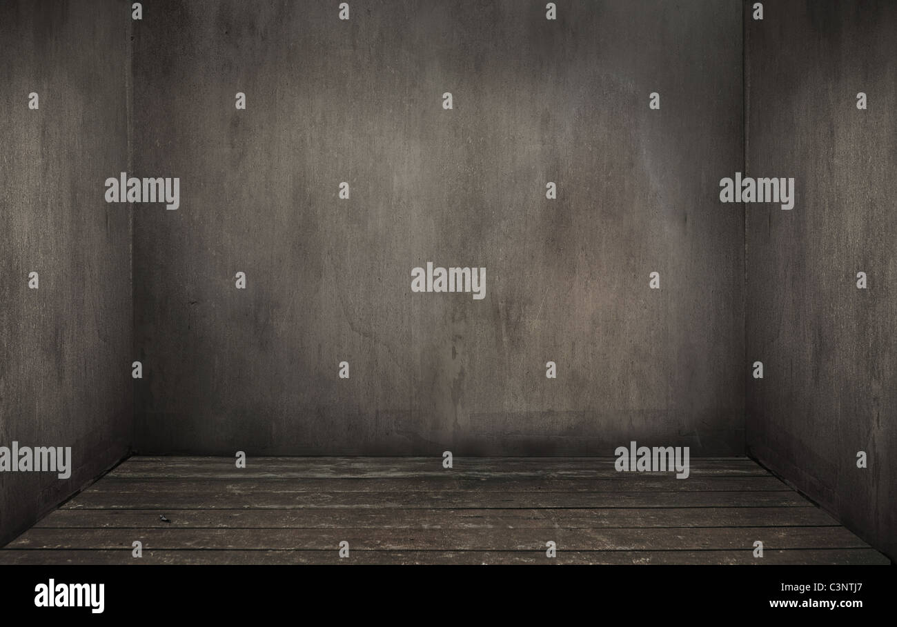 Empty room wooden floor blue hi-res stock photography and images - Alamy