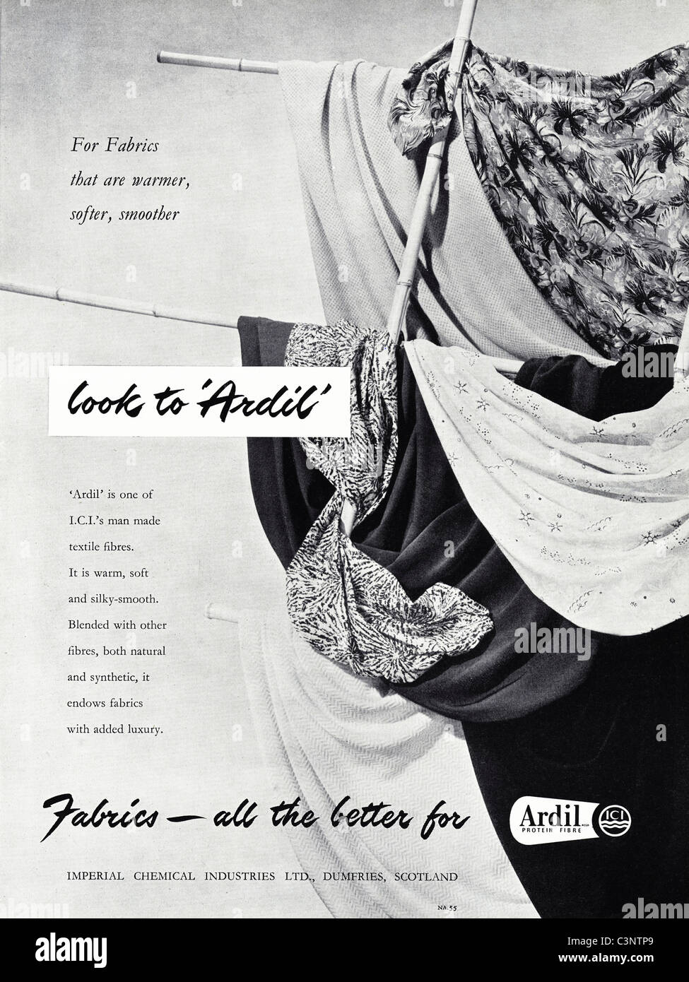 Original full page advertisement in fashion magazine circa 1955 for ...