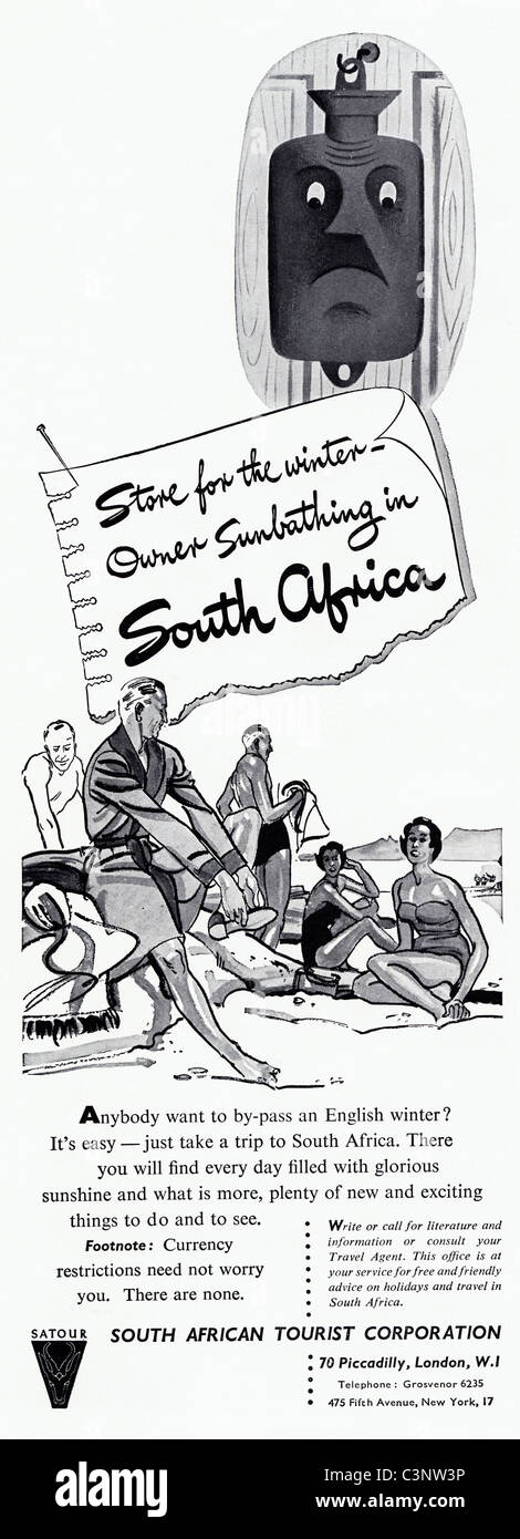 Original advertisement in fashion magazine circa 1955 for SOUTH AFRICAN ...
