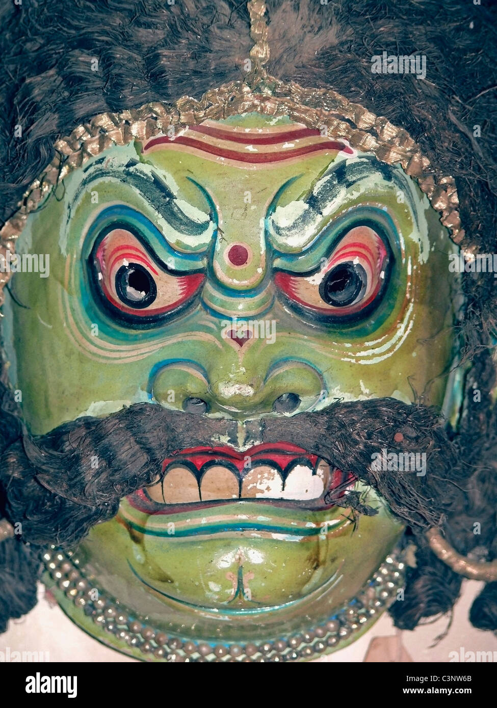 Ancient traditional theater mask in a Museum, Madhya Pradesh, India ...