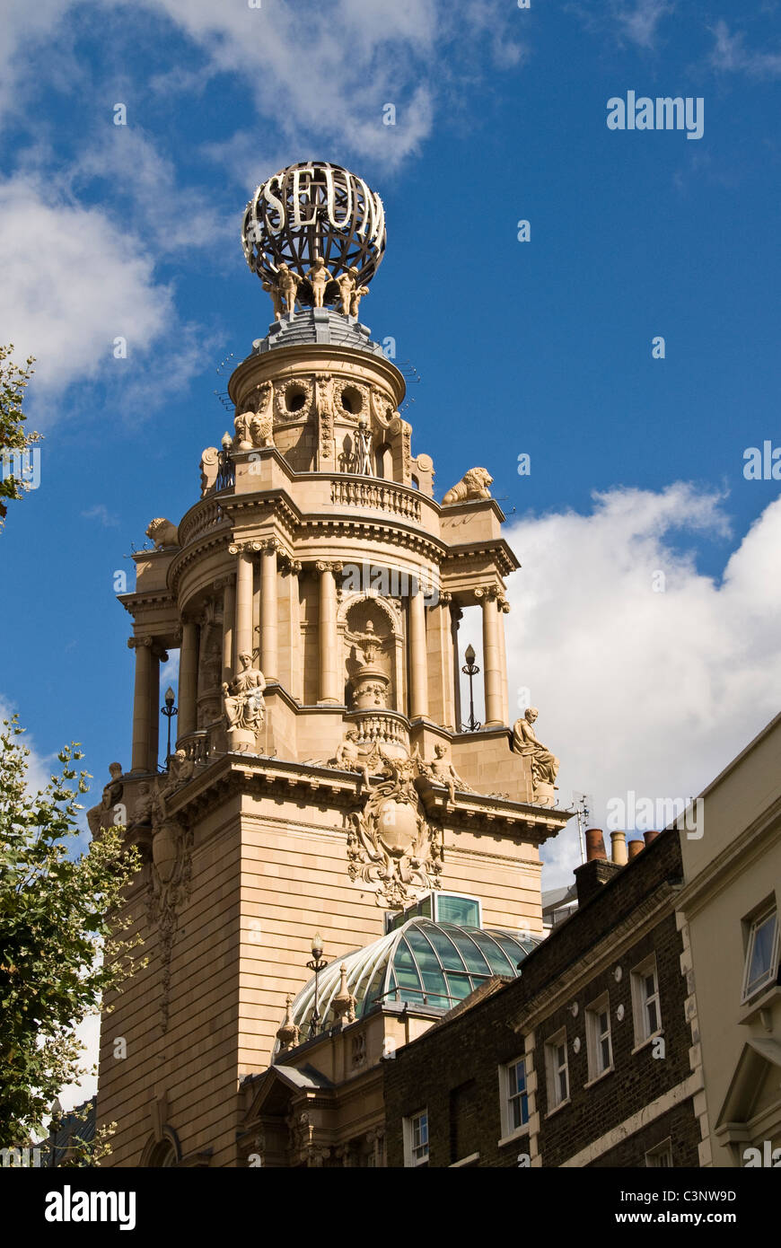 The central tower of the Italian Renaissance style London Coliseum ...