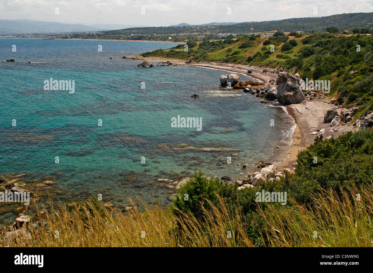 The wild, rugged and empty coastline between Latsi and the Baths of ...