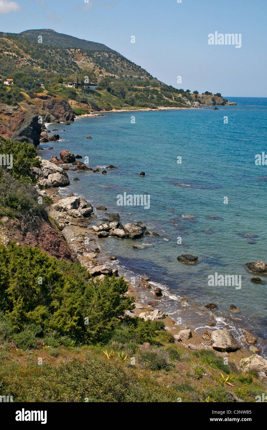 The wild, rugged and empty coastline between Latsi and the Baths of ...