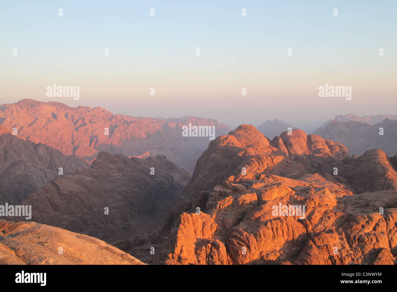 Sunset on Mount Sinai (Jebel Musa), Egypt Stock Photo - Alamy