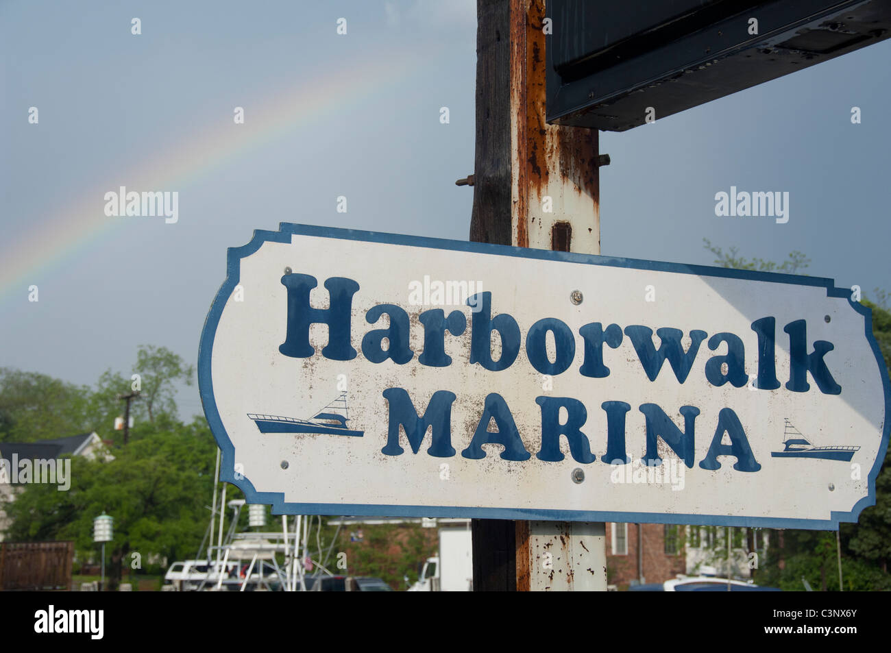 South Carolina, Georgetown. Georgetown Harborwalk Marina, Intracoastal ...