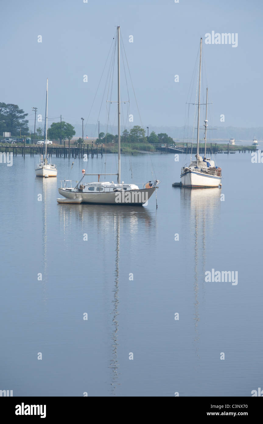 South Carolina, Georgetown. Georgetown Marina, Intracoastal waterway ...