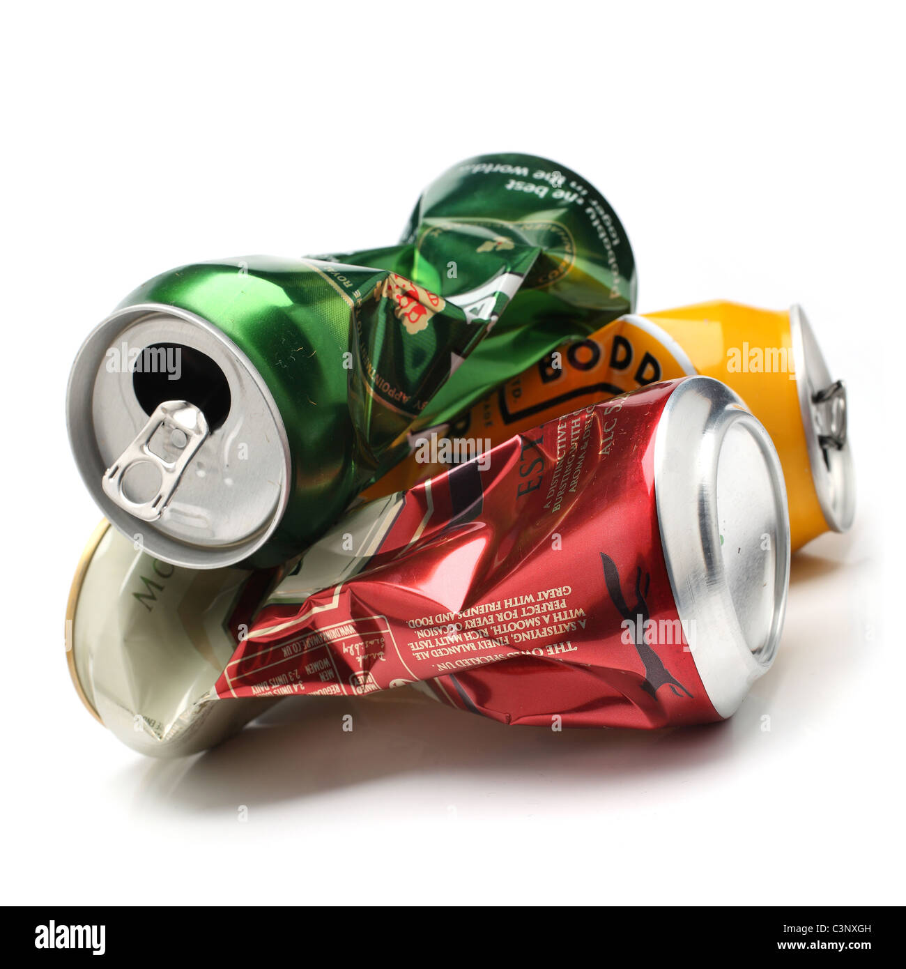 recycling tin metallic package Stock Photo - Alamy