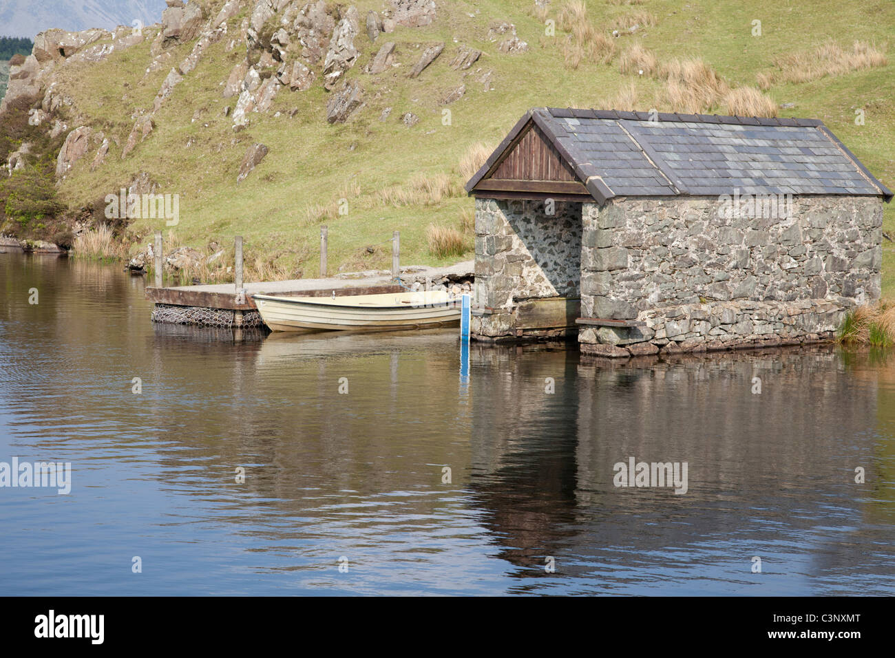 Boat house by the lakeside Stock Photo - Alamy