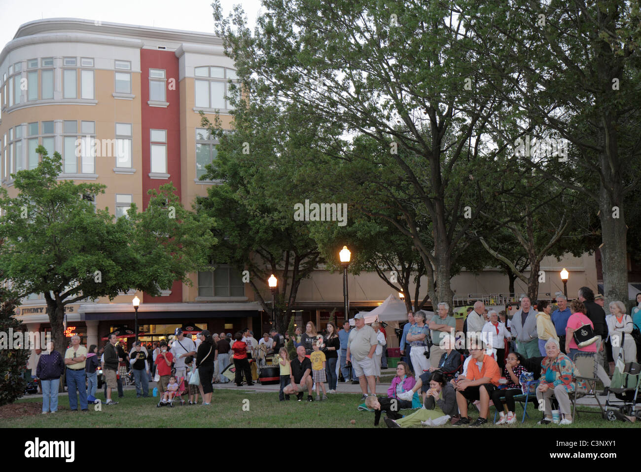 Lakeland Florida,First Friday Sun'n Fun Festival,Munn Park,audience ...