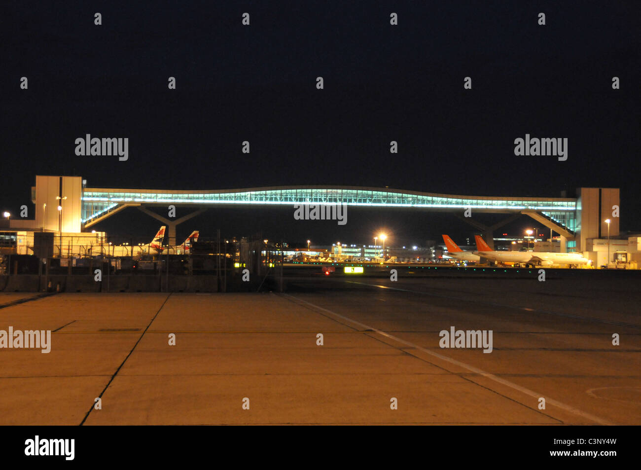 Gatwick Airport at Night Stock Photo - Alamy