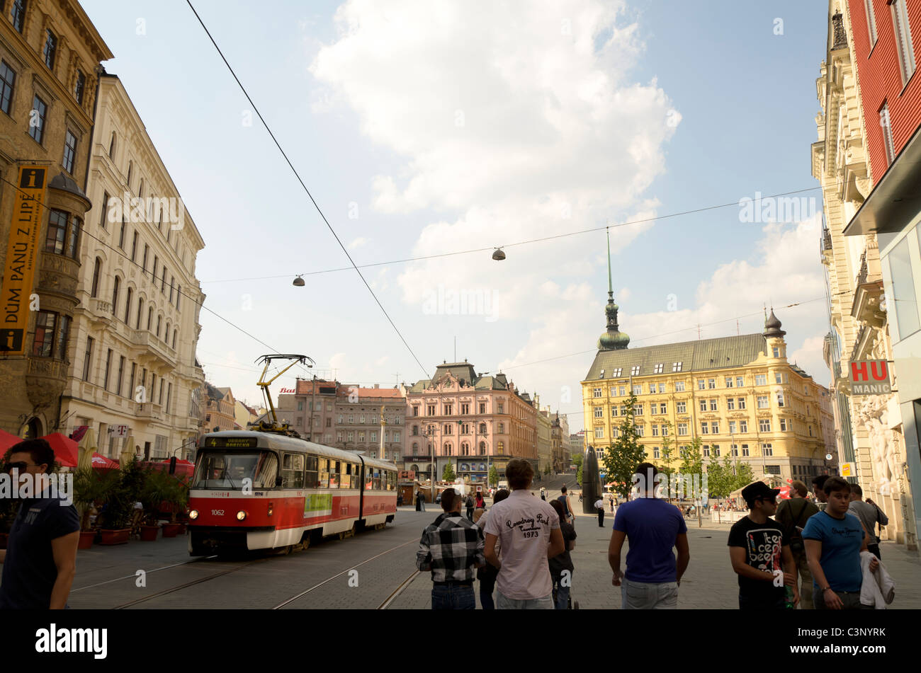 Namesti Svobody, main square in Brno Stock Photo - Alamy