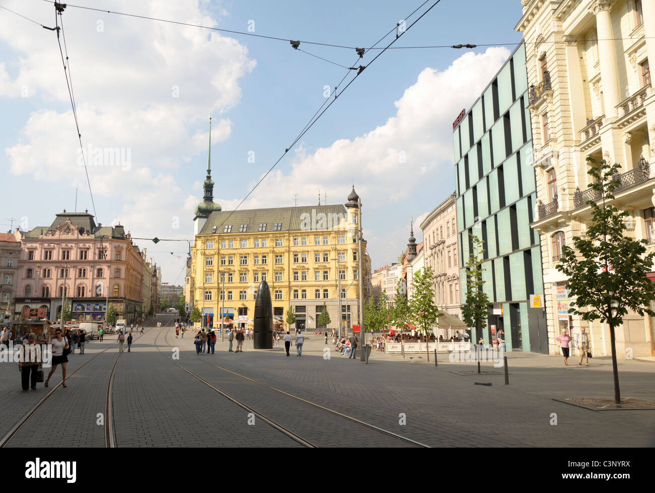 Namesti Svobody, main square in Brno Stock Photo - Alamy