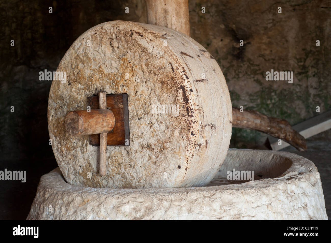 Old Millstone For Olive Oil High Resolution Stock Photography and ...