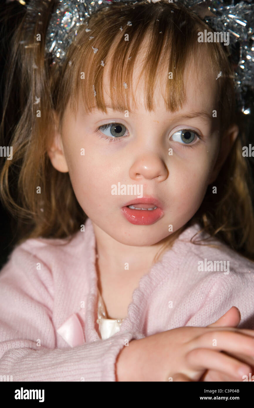 Portrait of three years old girl Stock Photo - Alamy