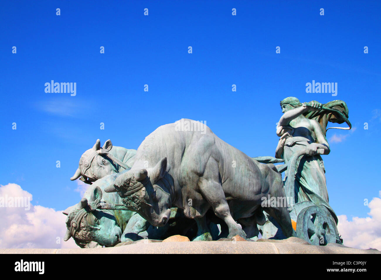 Gefion fountain depicting the Norse goddess Gefjun, on the waterfront ...