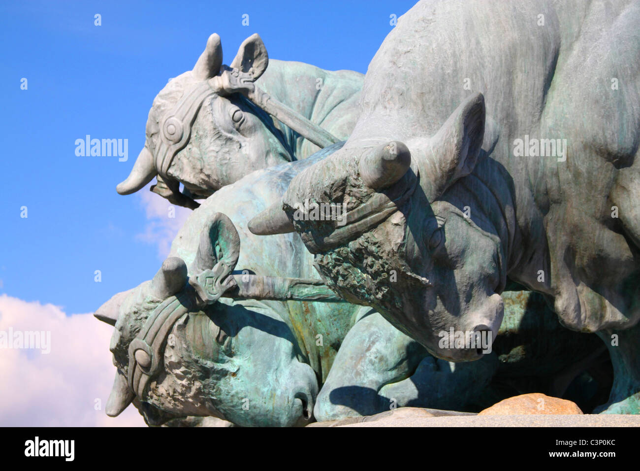 Gefion fountain depicting the Norse goddess Gefjun, on the waterfront ...