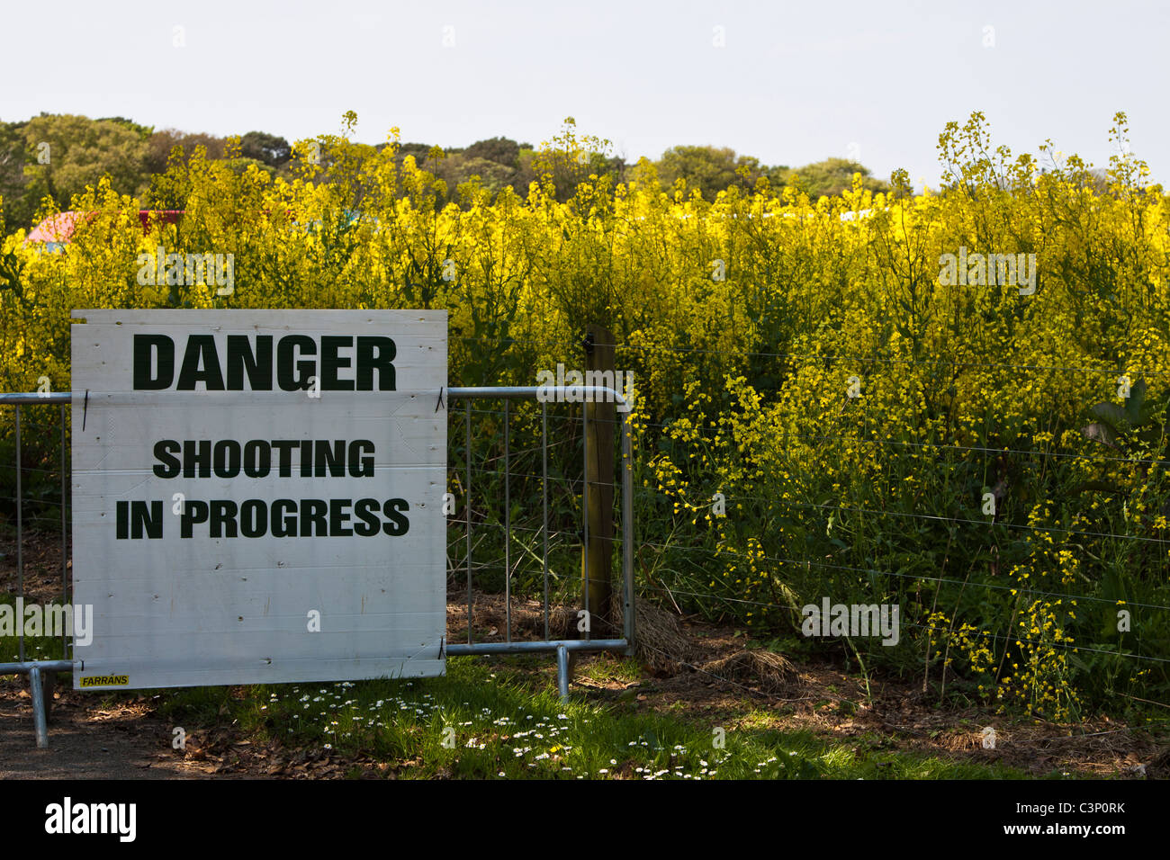 Warning shooting in progress hi-res stock photography and images - Alamy
