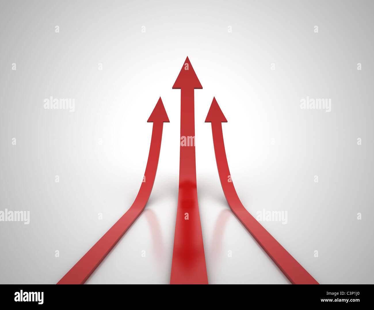 Three red arrows hi-res stock photography and images - Alamy