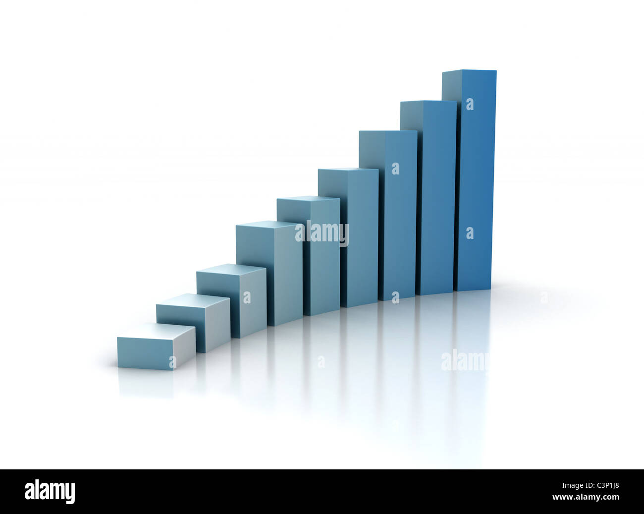 Business graph blue Stock Photo - Alamy