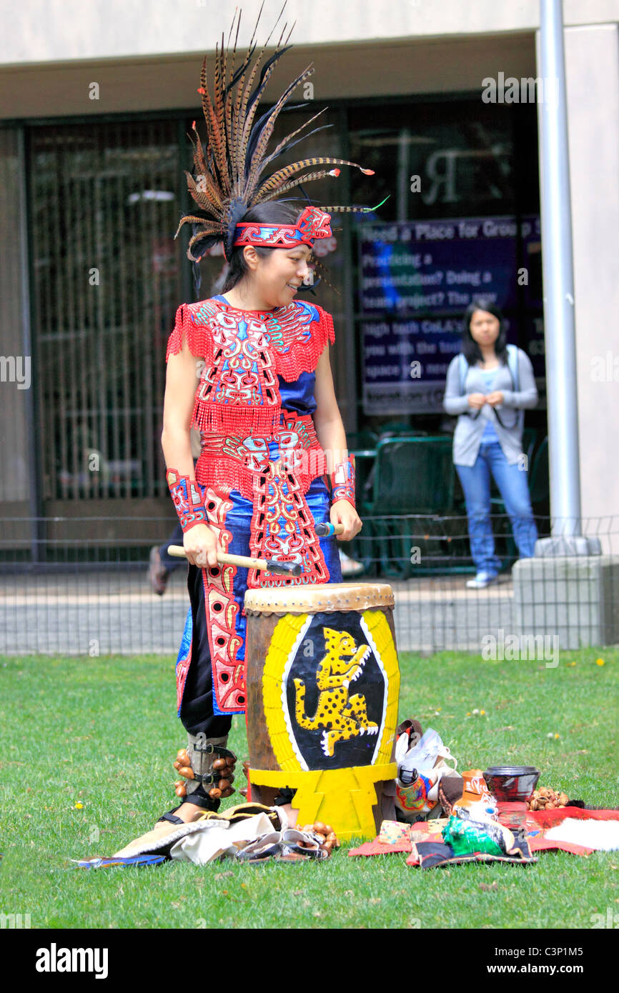 Native American dance troupe performing at Earthstock festival at Stony ...