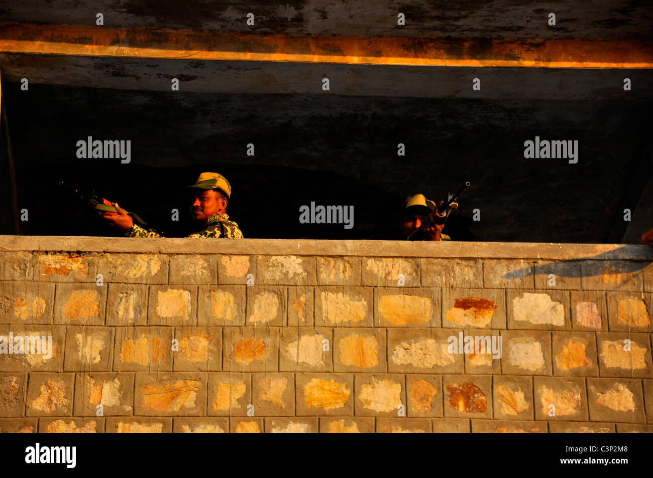 Border Security Guard on duty Stock Photo - Alamy