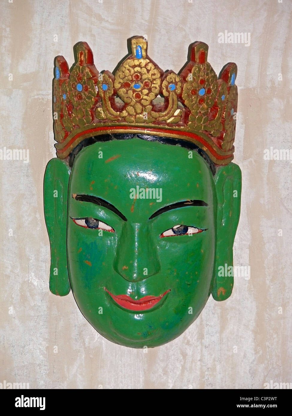 Ancient traditional theater mask in a Museum, Madhya Pradesh, India ...