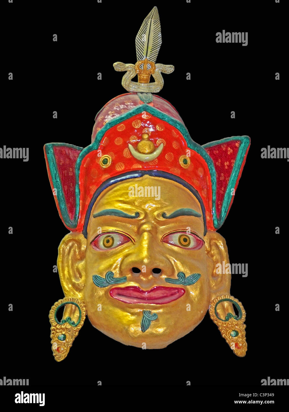 Ancient traditional theater mask in a Museum, Madhya Pradesh, India ...