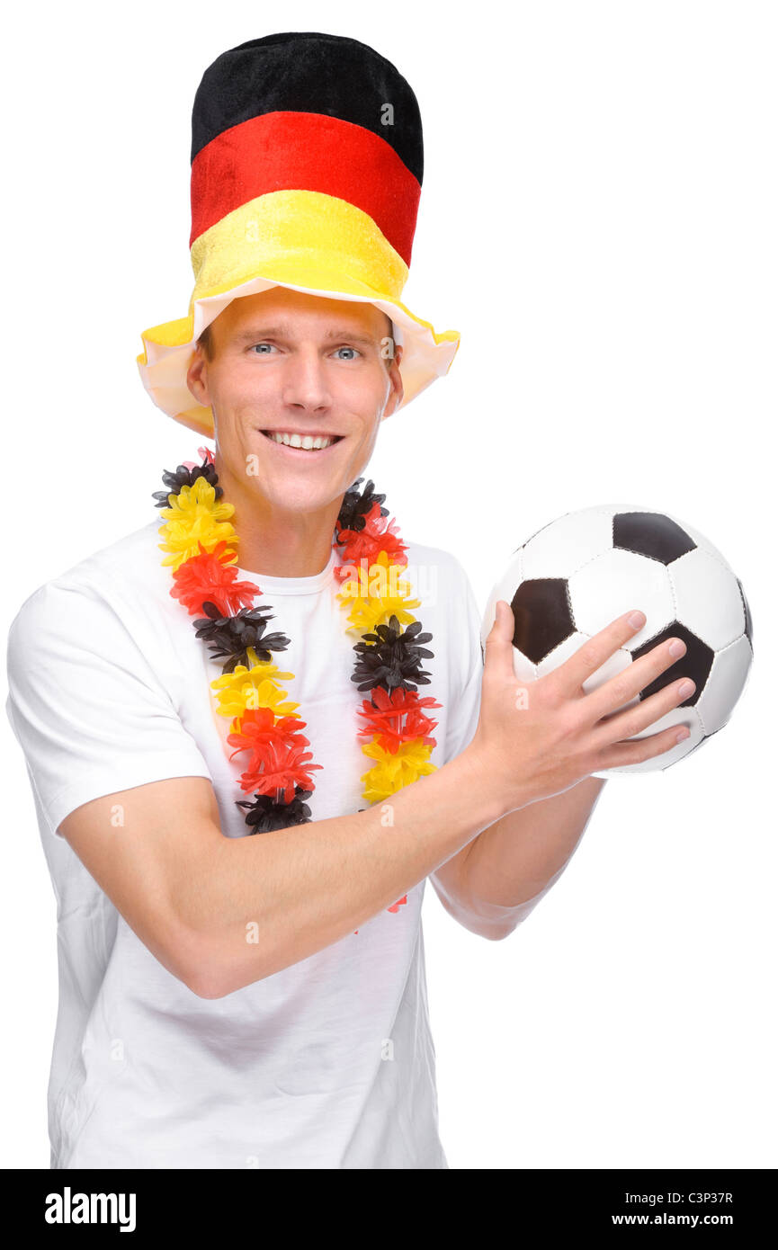 Full isolated studio picture from a german soccer fan Stock Photo - Alamy