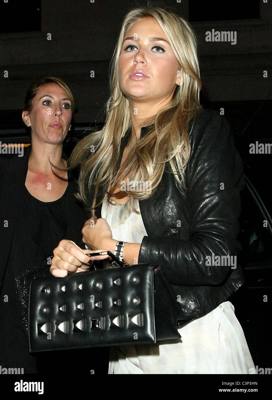 Alex Curran returning to her hotel after enjoying a night out at ...