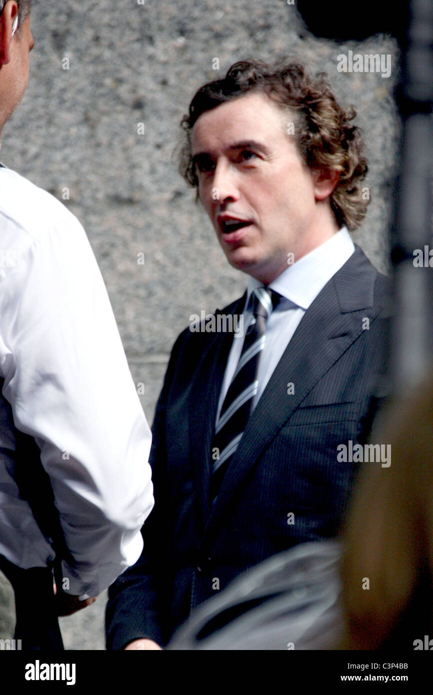 Steve Coogan on the set of his new movie 'The Other Guys' filming on ...