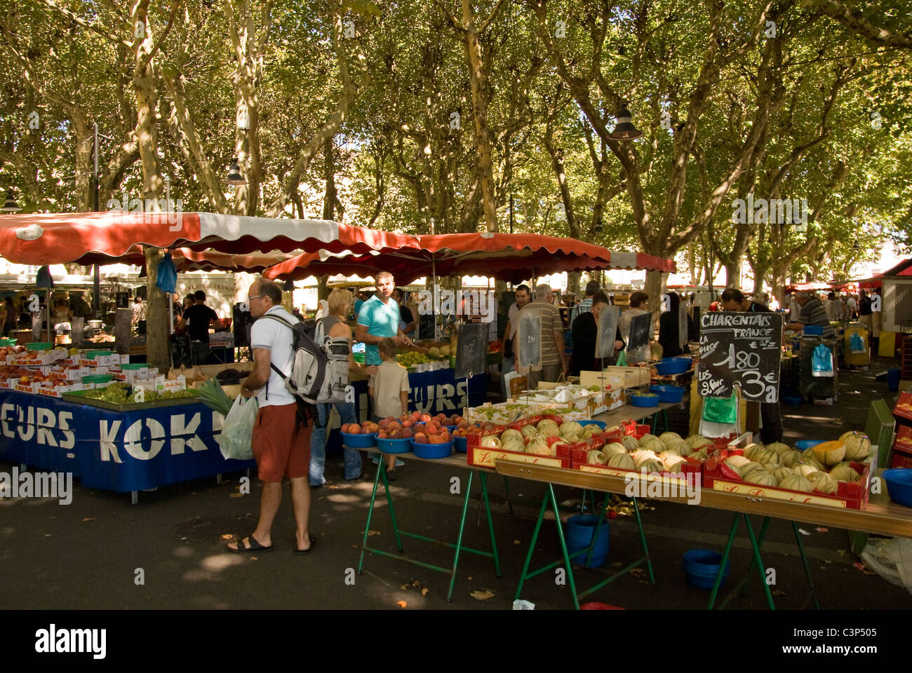The market Macon Burgundy France Stock Photo - Alamy