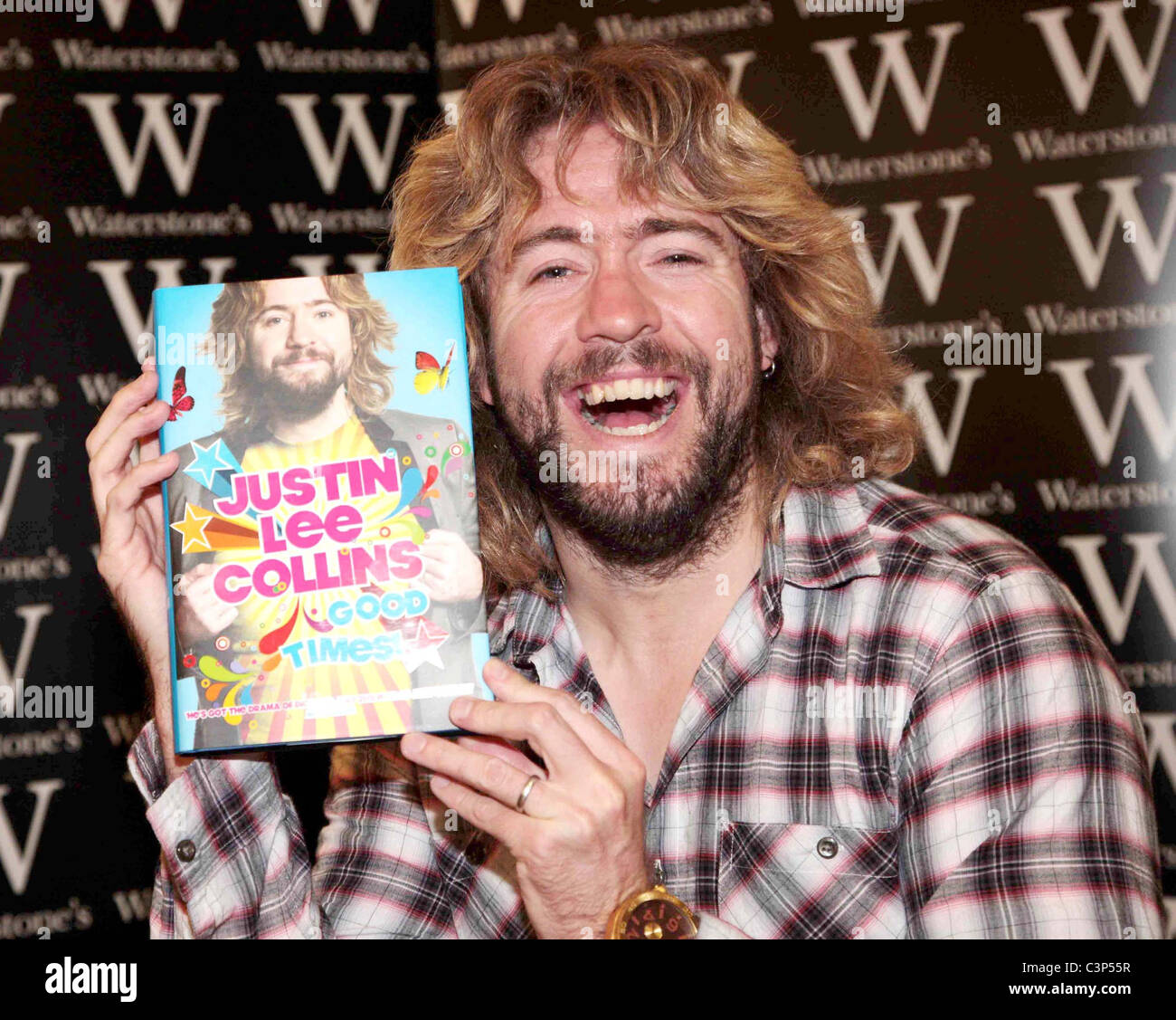 Justin Lee Collins signs copies of his book 'Good Times!' at ...