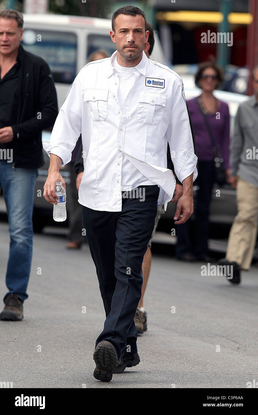 Ben Affleck on the set of his new film 'The Town' dressed as a ...