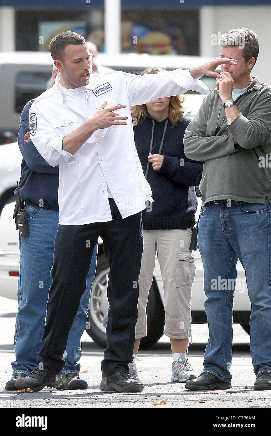 Ben Affleck on the set of his new film 'The Town' dressed as a ...