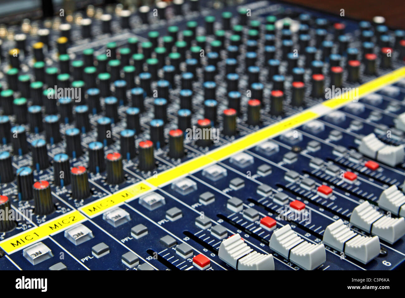 mixing desk background pattern Stock Photo - Alamy
