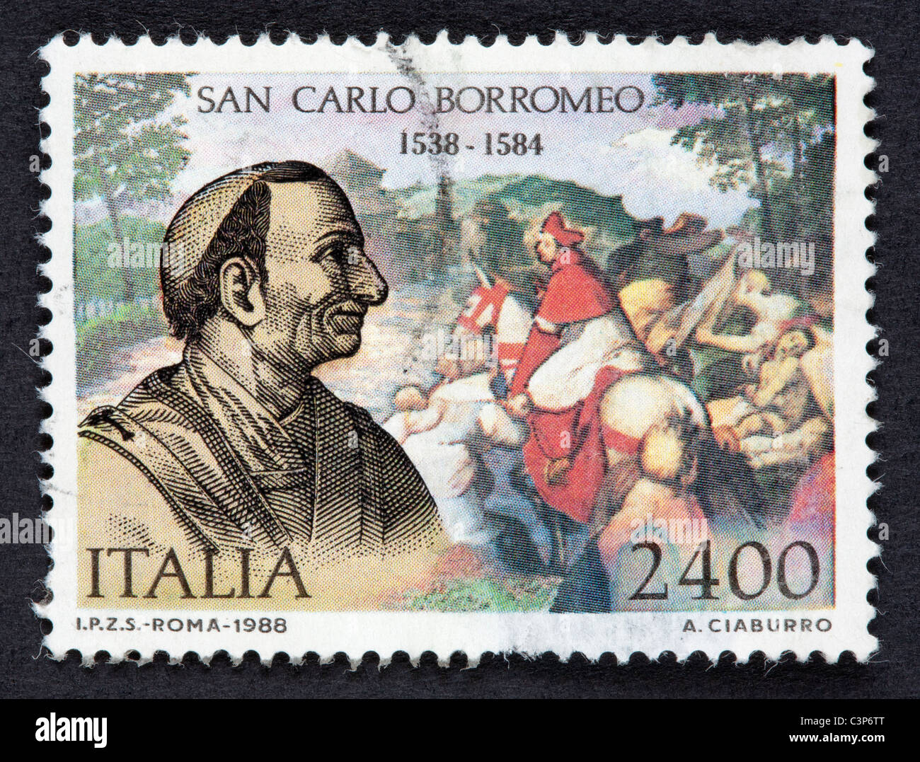 Italian postage stamp Stock Photo - Alamy