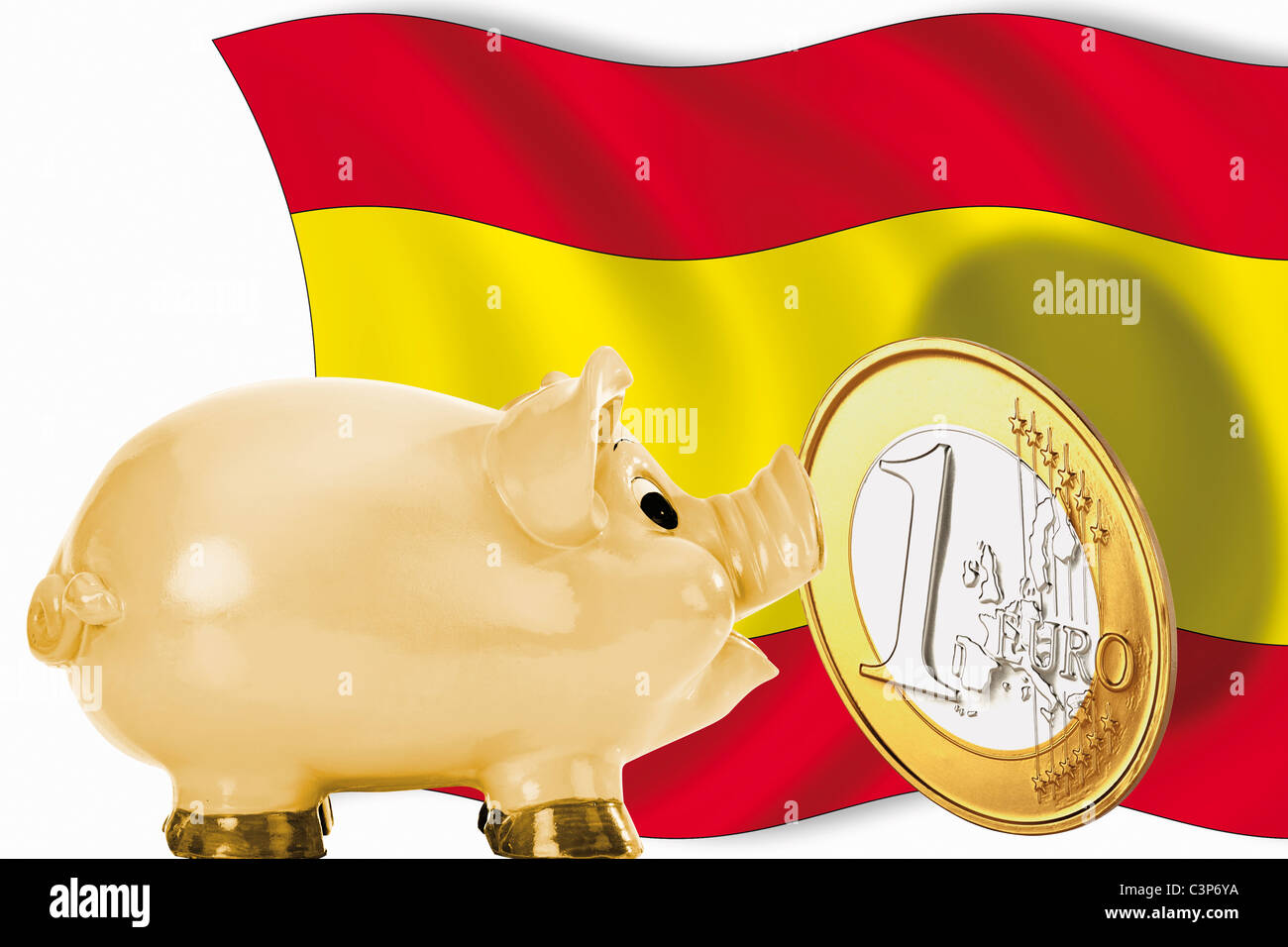 The european flag and the spanish flag hi-res stock photography and ...
