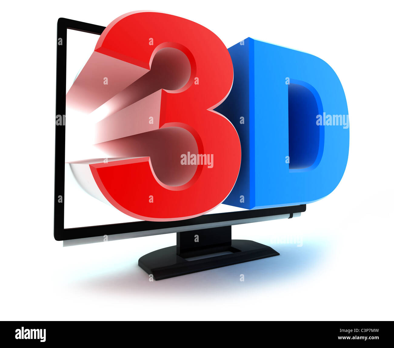 Symbol "TV 3d" (done in 3d, isolated Stock Photo - Alamy