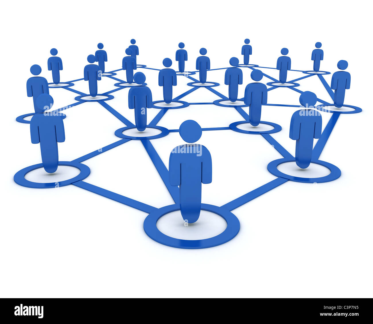 Abstract group people (done in 3d, white background Stock Photo - Alamy
