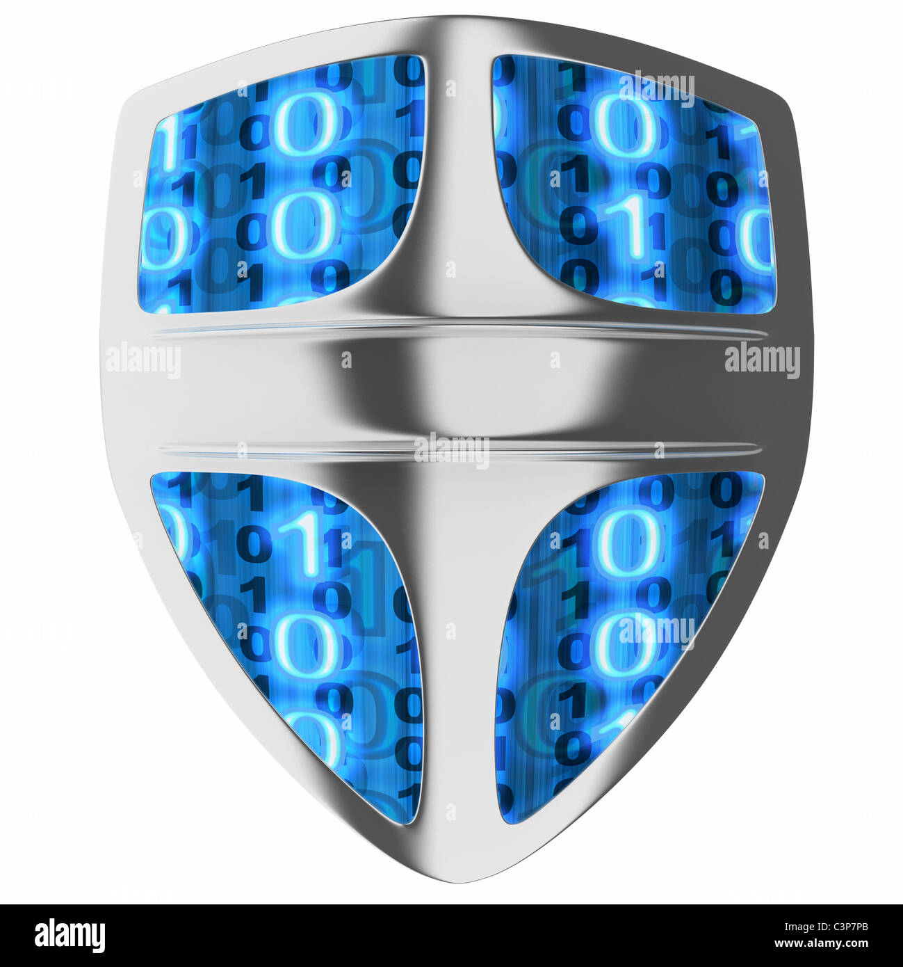 Shield computer, abstract (done in 3d, isolated Stock Photo - Alamy