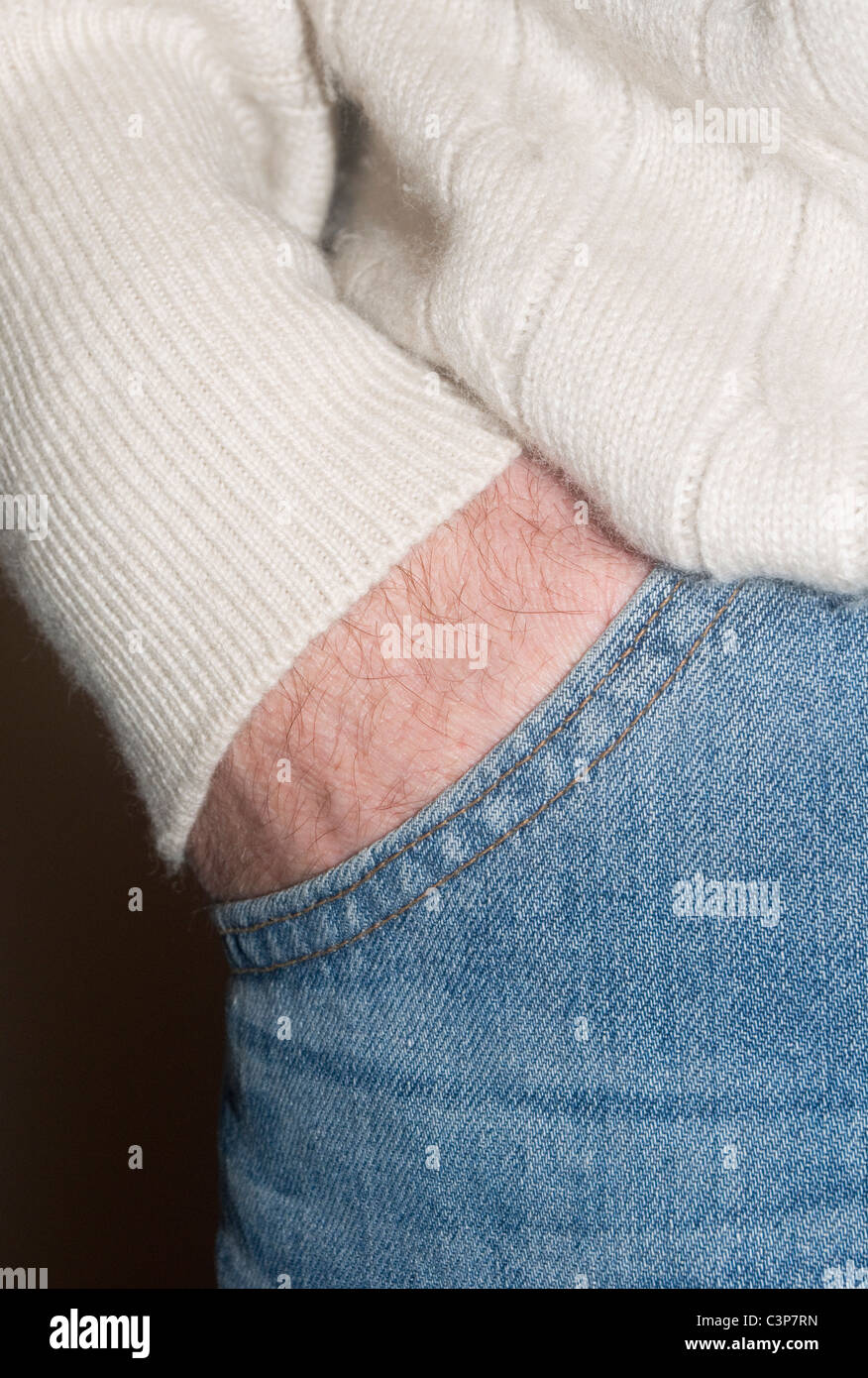 Hand in trousers pocket Stock Photo - Alamy