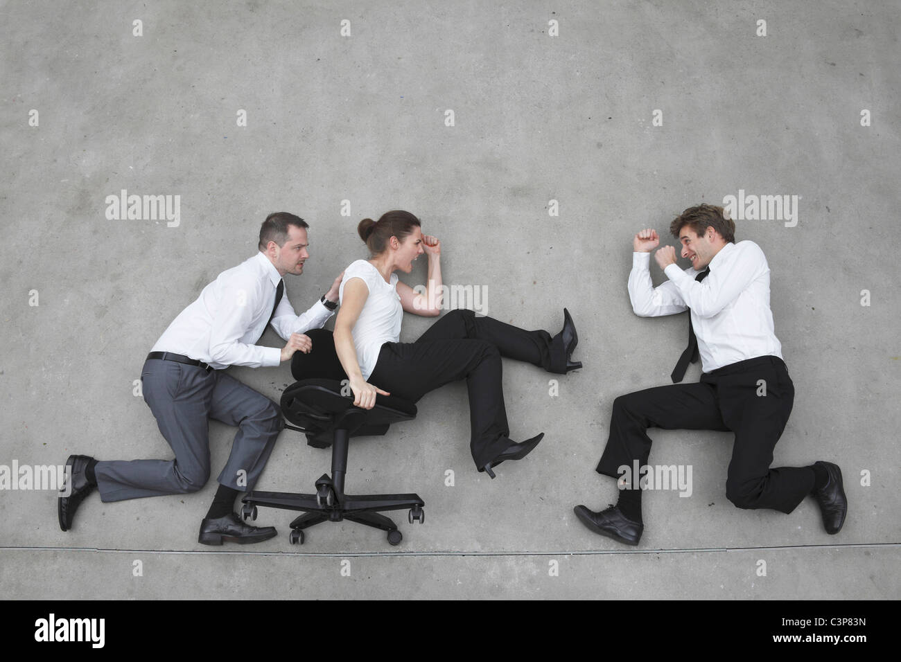Young Woman Pushing Chair High Resolution Stock Photography and Images ...