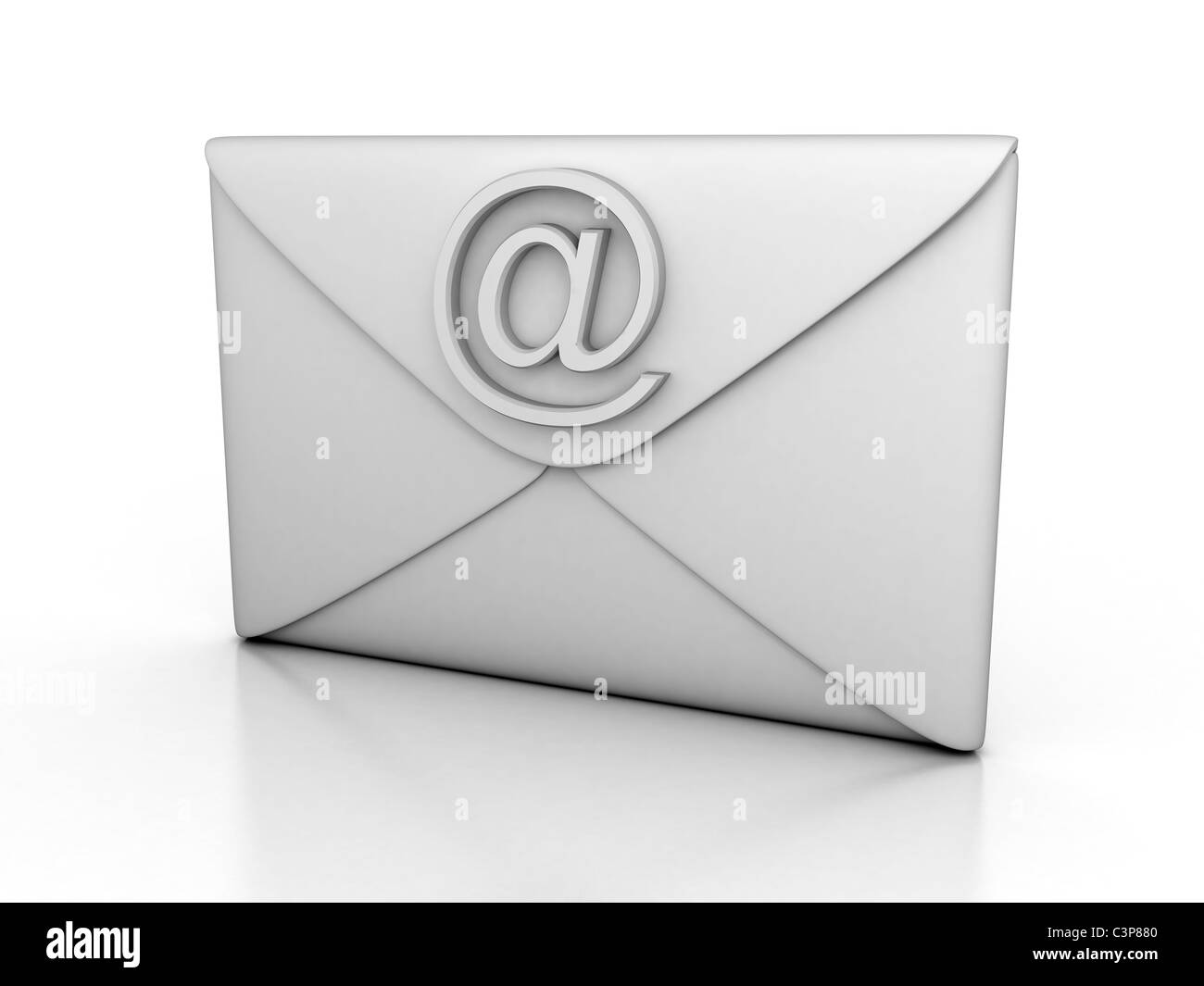 White one mail (done in 3d, isolated Stock Photo - Alamy