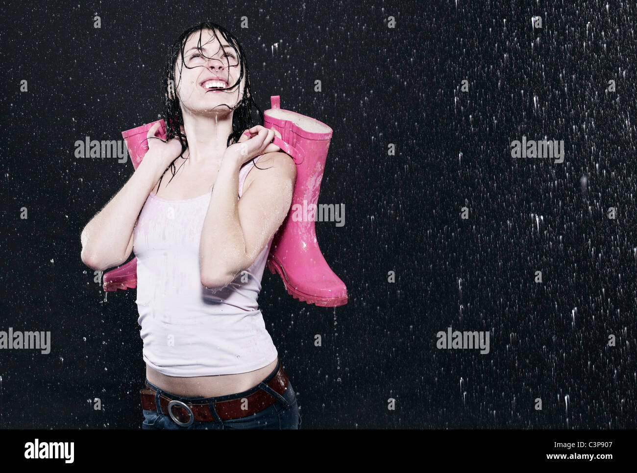 Rubber boots woman hi-res stock photography and images - Alamy