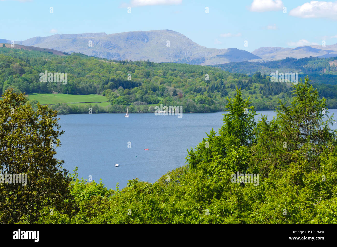 View Lake Windermere Mountains From High Resolution Stock Photography ...