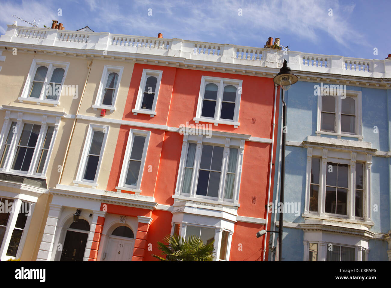 Colourful terraced houses Stock Photo - Alamy