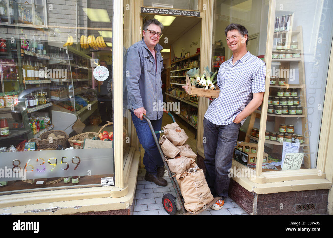 Guy and Ben Watson of Riverford Farm shop in Totnes, UK Stock Photo - Alamy