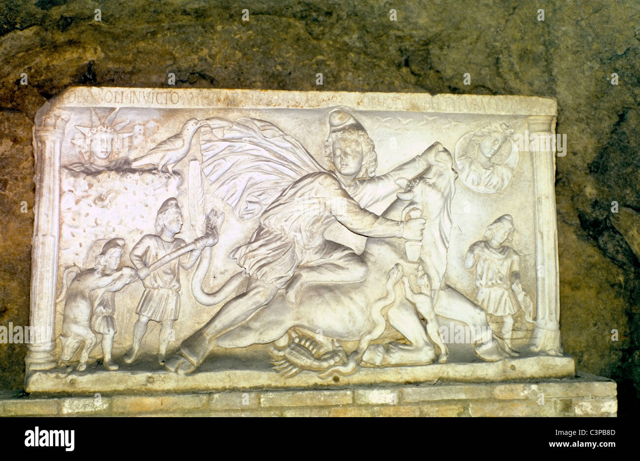 Mithraic altar [...] Stock Photo - Alamy