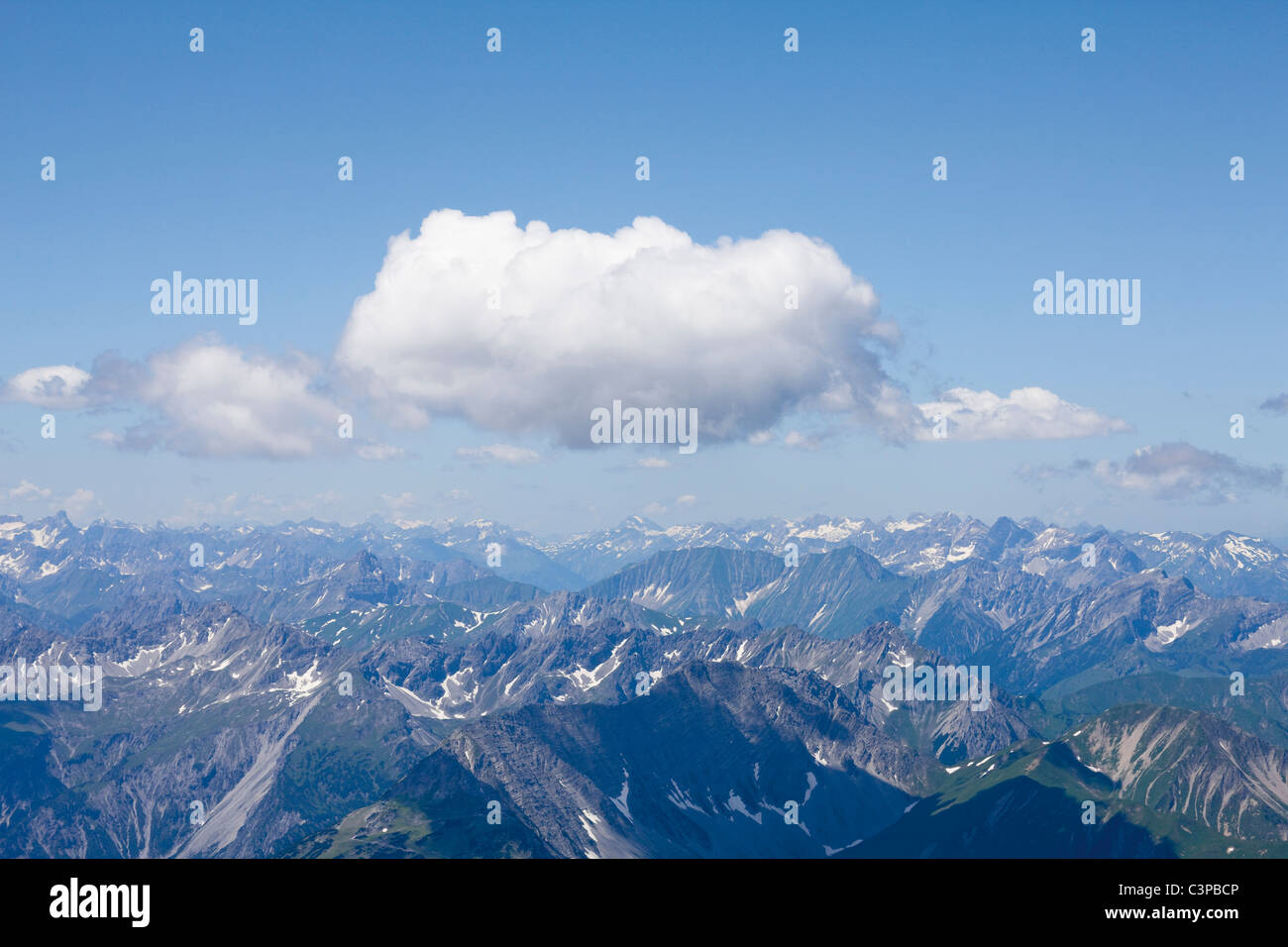 Germany, Bavaria, View of cloud over mountain ranges Stock Photo - Alamy
