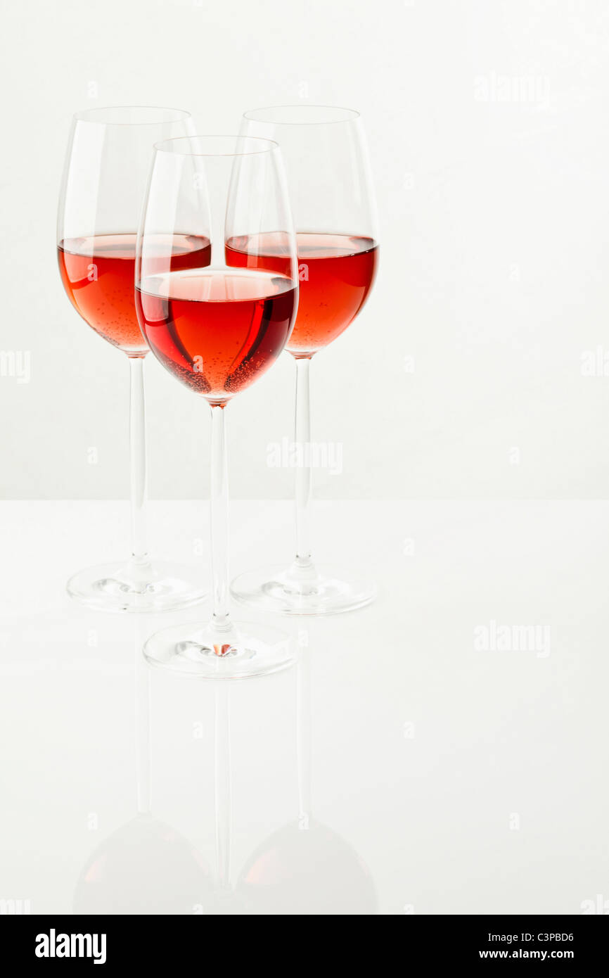Three wine glasses filled red hi-res stock photography and images - Alamy